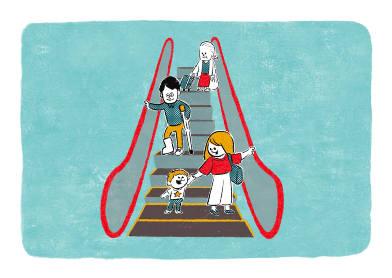 エスカレーターの片側乗りに警鐘！危ない目にあった親子は48％も｜CHANTO WEB